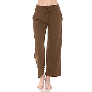 Leggings Depot Women's Fashion Pajama Lounge Pants with Pockets-PJ20-MOCHA-M