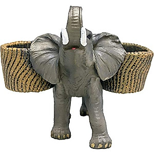 DWK Animal Holder with Salt And Pepper Shaker Set (3 Piece) | Kitchen Décor and Accessories | Salt and Pepper Shakers | Home Décor | Home Decorations… (Elephant)