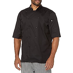 Chef Works Men's Avignon Bistro Shirt, Black, Large