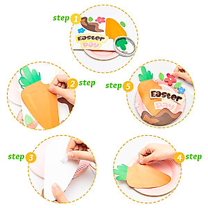MALLMALL6 9Pcs Easter Paper Plate Art Kits for Kids Educational DIY Craft Early Learning Art Project Parent-Child Preschool Classroom Groups Activities Party Decorations Favors for Boys Girls
