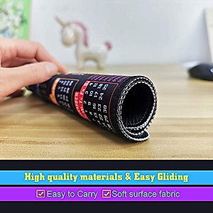 Mouse Pad with Stitched Edge, Computer Mouse Pad with Non-Slip Rubber Base, Mouse Pads for Computers Laptop Mouse 9.6x7.9x0.1 inch (2024 Calendar Black)