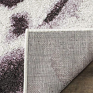 SAFAVIEH Adirondack Collection Accent Rug - 2'6" x 4', Ivory & Purple, Floral Watercolor Design, Non-Shedding & Easy Care, Ideal for High Traffic Areas in Entryway, Living Room, Bedroom (ADR127L)