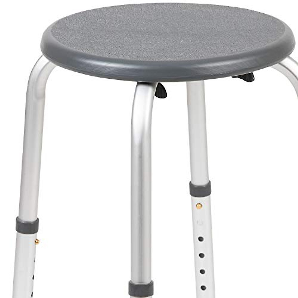 Flash Furniture HERCULES Series Tool-Free and Quick Assembly, 300 Lb. Capacity, Adjustable Gray Bath & Shower Stool