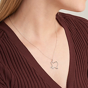 MORGAN & PAIGE Texas State Necklace - Rhodium Plated 925 Sterling Silver Necklace With Texas Shaped Pendant and 18 Inch Cable Chain - Hometown State Patriotic Necklace For Women