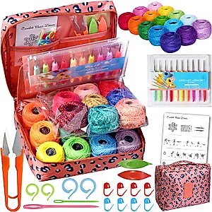 COLORED BIRD 20 Pack Crochet Thread Craft Yarn for Knitting and Crochet Perfect Beginner Kit