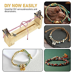 JOCAHULFX Wood Bracelet Maker Kit - U Shape Clear Scale Bracelet Jig with 2 Clamp, Paracord Jig DIY Hand Knitting Tool, Free Size Length