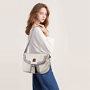 L&H Women's Crossbody Handbags Crossbody Bags for Women Purse Shoulder Bag Faux Leather Messenger Bag