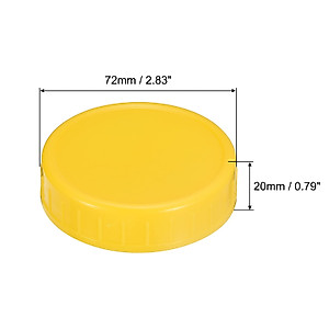 uxcell Mason Jar Lids, 5pcs - Plastic Colored Storage Lids with Seals, Regular Mouth Leak Proof Fits Canning Lids (5 Colors)