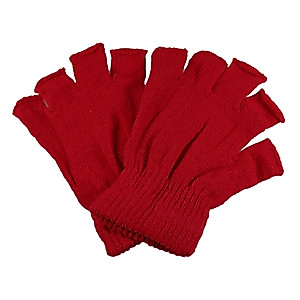 Gelante Classic Adult Winter Fingerless Knitted Magic Gloves Wholesale Lot 12 Pairs - 9907-Assorted