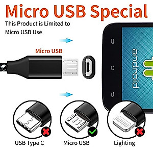 HANKN [2 Pack] Micro USB Cable 3.3ft, Nylon Braided USB Micro Android Data Charging Sync Charger Cord Wire Cables for Samsung Nexus Kindle HTC LG Sony PS4 and More Micro-USB Devices (Black 1M)