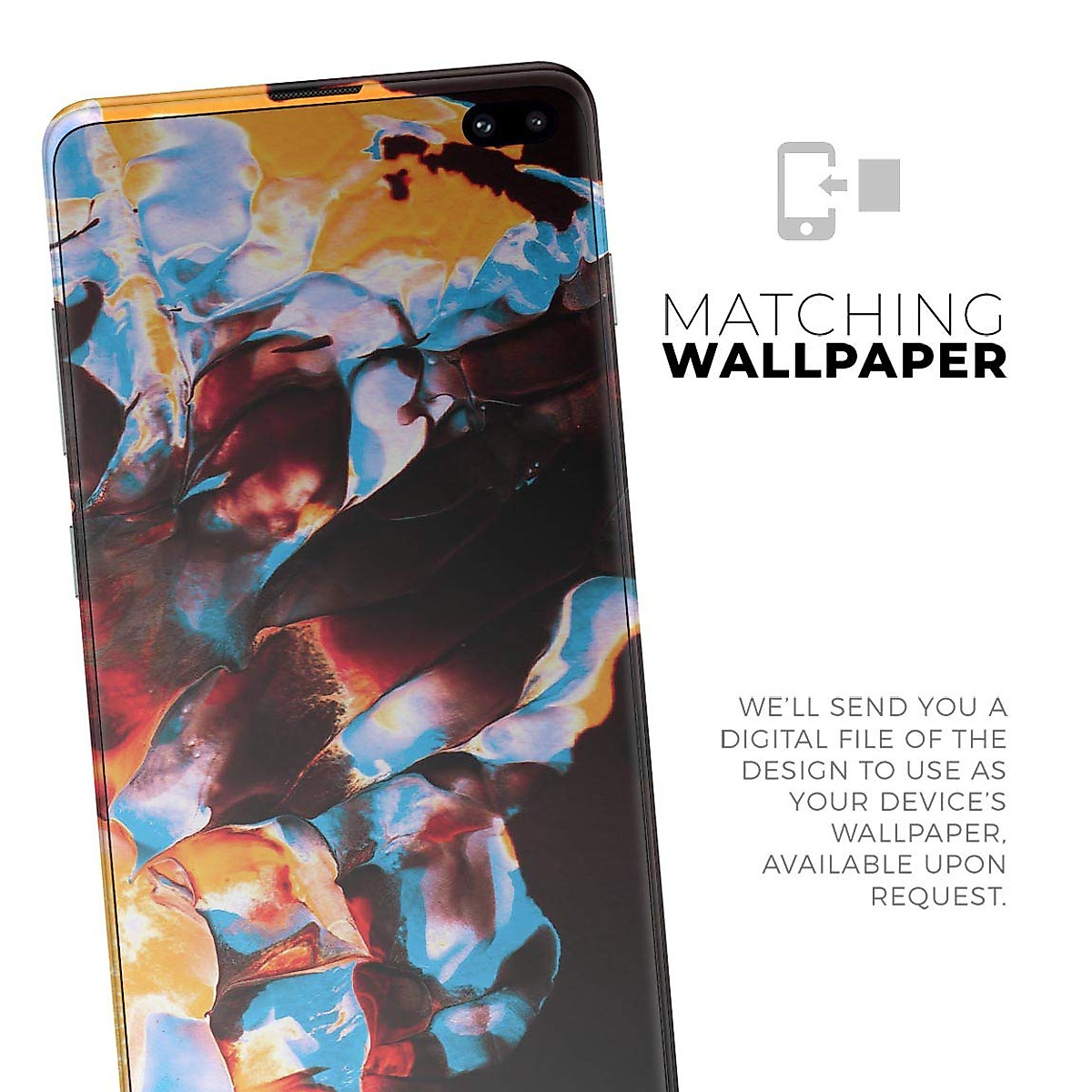 DesignSkinz Liquid Abstract Paint V34 Protective Vinyl Decal Wrap Skin Cover Compatible with The Samsung Galaxy S20 (Screen Trim & Back Glass Skin)