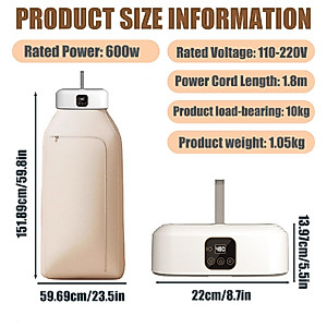 Portable Clothes Dryer, Convenient Compact Mini Laundry Dryers with Remote Control/Dryer Bag/1-8 Hours Timing/2-Speed Adjustment,Foldable Small Electric Dryer Machine, for Travel, Apartment, RV, Dorm