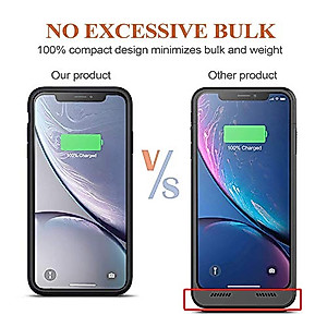 Battery Case for iPhone XR, Newest 7000mAh Slim Portable Protective Charging case Compatible with iPhone XR (6.1 inch) Rechargeable Battery Pack Charger Case (Black)