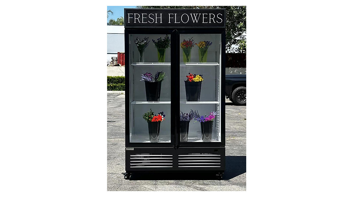 Commercial Flower Display Fridge with LED Light - 42.5 Cu Ft
