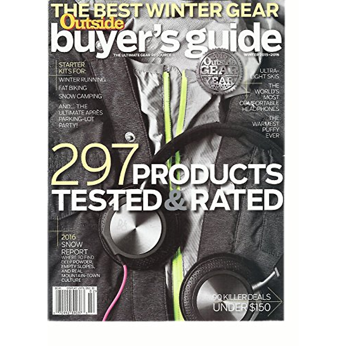 OUTSIDE, BUYER'S GUIDE, WINTER, 2015/2016 (297 PRODUCTS TESTED & RATED)