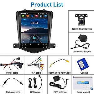Roinvou 2+32G for 2008-2012 Chevrolet Chevy Cruze J300 Android Car Radio Stereo, 9.7'' Vertical Touchscreen GPS Navigation WiFi SWC Bluetooth FM RDS Mirror Link Backup Camera External Mic CANBUS