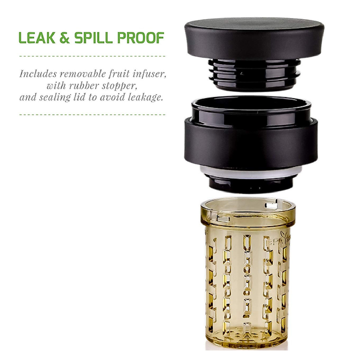 Ovente Stainless Steel Vacuum Insulated Coffee Water Mug, 16 oz Portable Double Wall Handheld Tumbler with Tea Infuser, BPA-Free Spill Proof Travel Friendly for Hot Cold Beverage, Gunmetal MSA16G