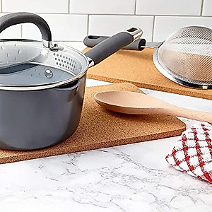 3-Pack Rectangle Cork Trivets for Hot Dishes, Plates, and Kitchen Countertops, Corkboard Heat-Resistant Pads for Hot Pots, Pans, Plates, Planters, Glassware, and DIY Crafts (12.5 x 6.6 Inches)