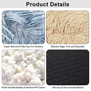 Calming Dogs Bed for Small Dogs, Anti-Anxiety Round Pet Cats Bed, Washable Fluffy Cozy Dog Cuddler Bed, Anti-Slip Puppy Bed for Small and Medium Pets