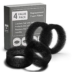 iPettie Water Fountain Sponge, or Foam Filters for iPettie Stainless Steel Cat Drinking Fountain, IP-670-S4, 4 Packs