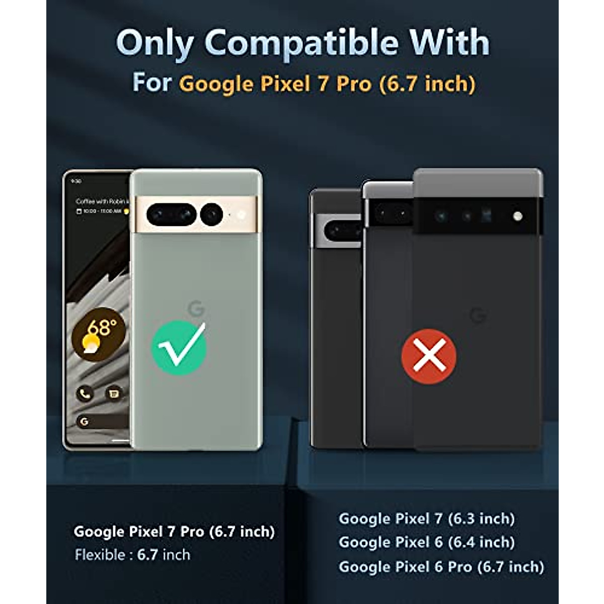 PUJUE for Google Pixel 7-Pro Clear Case: Pixel 7 Pro Dual Shockproof Protective Cell Case | Anti-Yellowing Silicone TPU | Full Protection Slim Bling | Clear Bumper Rubber Cell Phone Cover