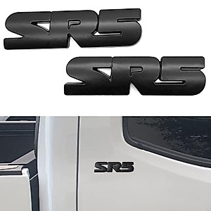 VIVFAN Universal SR5 Blackout Emblem Overlays Kit Full Coverage 3/M Adhesive Replacement for 4Run|Tun|Tac|SR5 Black Emblem Overlay Original-OEParts