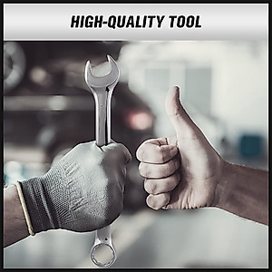 SWANLAKE 32-Piece Combination Wrench Set, SAE and Metric, 1/4"-1" & 7mm-22mm, 12 Point, Chrome Vanadium Steel