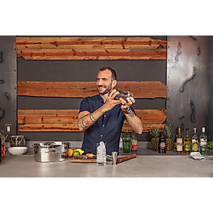 Crafthouse by Fortessa Professional Barware/Bar Tools by Charles Joly, Boston Shaker Gift Set, Silver