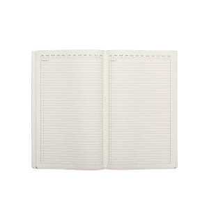 DesignWorks Ink Standard Issue No. 17 Hardcover Cloth Green 7.25" x 11.75" Tall Notebook Journal with 96 Lined Pages - Perfect for Office Work, Writing, and Journaling