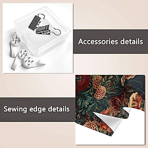 Ligekawa Midnight Garden Wall Tapestry with Floral Exotic Garden Night Tapestry Mystic Tapestry Wall Hanging for Bedroom Home Wall Décor 60 x 51 inch