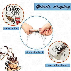 6 Pieces Mixed Swedish Kitchen Coffee Dishcloths Reusable Absorbent Cleaning Cloth Quick Drying Washable Cleaning Wipes No Odor Dish Cloths for Kitchen Bathroom Office Wedding Housewarming