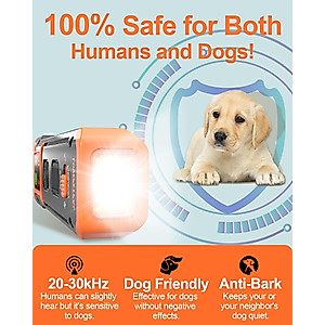2024 Dog Training Bark Deterrent Device, Anti-Barking Device with HD Display and LED Flashlight for Dogs, Stop Bad Behavior Without Yelling or Swatting, Ultrasonic Stopper Alternative to Shock Collars