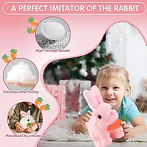 Bunny - Easter My Realistic Bunny Toy, Interactive Bunny Realistic Bunny - Jumping, Twitching, and Shaking Ears, Bunny Realistic Bunny Toy, Bunbi Realistic Bunny, Realistic Bunny Toys (Brown)
