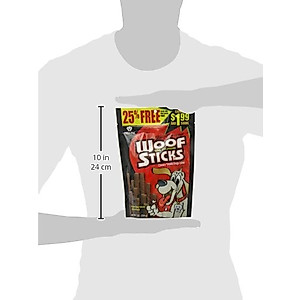 Pro Pac Beef Flavored Woof 'Em Down Sticks Dog Treats, 7.2-Ounce Bag