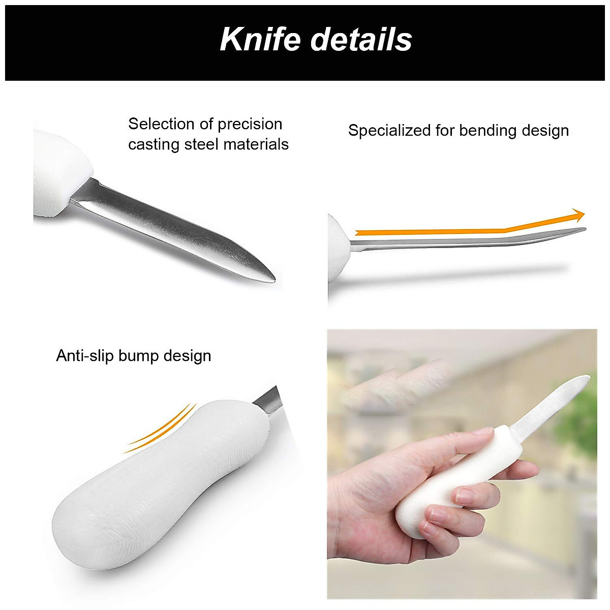 Oyster Shucking Knife, Oyster Knife Oyster Shucker 2 Pcs Shucking Knife and 1 Pair Oyster Gloves Shucking Cut Resistant Glove Knife Glove Oyster Shucking Kit Seafood Opener