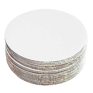 ONE MORE [30pcs] 6" White Cakeboard Round,Disposable Cake Circle Base Boards Cake Plate Round Coated Circle Cakeboard Base 6inch,Pack of 30
