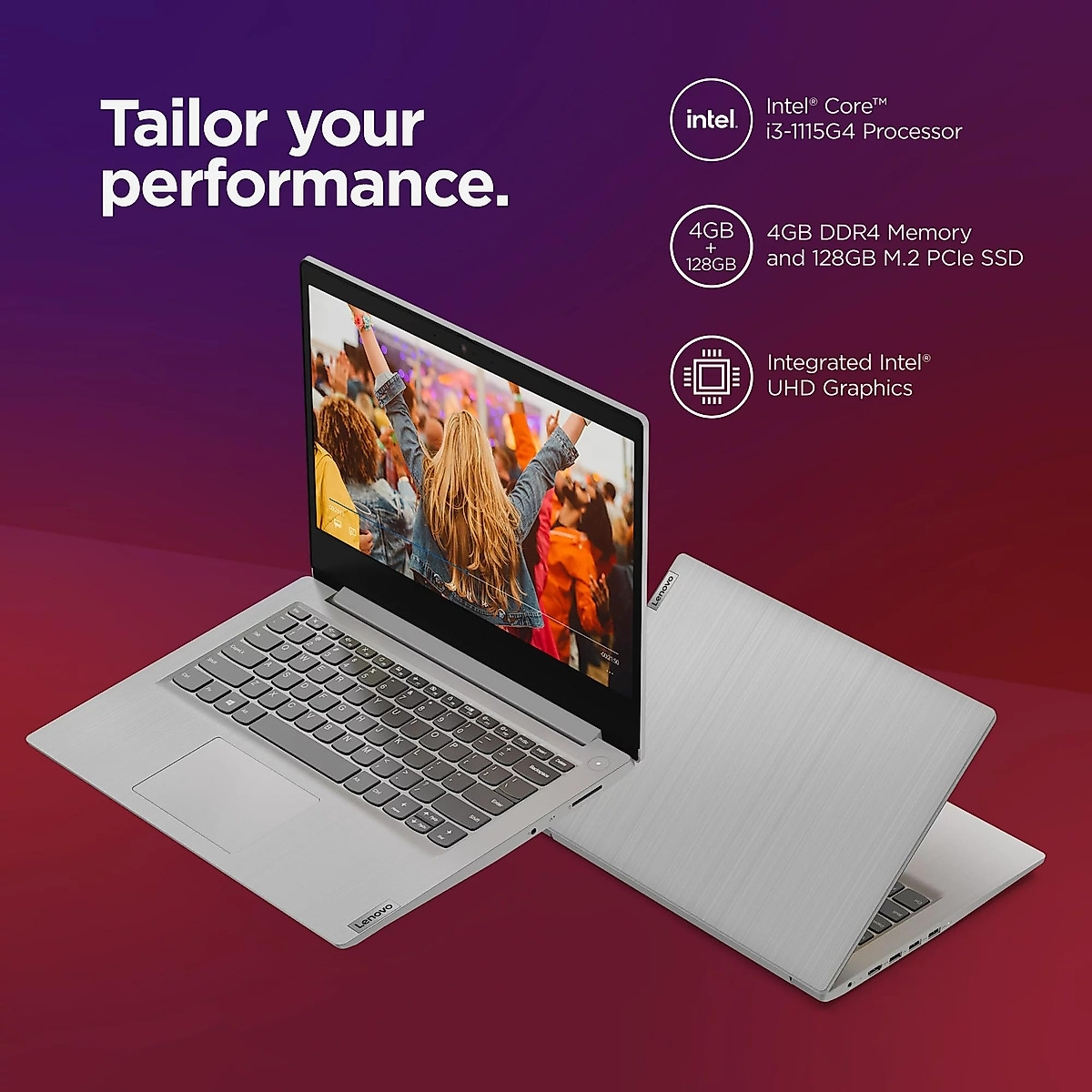 Lenovo 2023 Newest Ideapad 3i Laptop for Business, 14" FHD Display, Intel Core i3-1115G4 Processor, 20GB RAM, 1TB SSD, Intel UHD Graphics, Bluetooth, Webcam, Windows 11 in S Mode, Platinum Grey