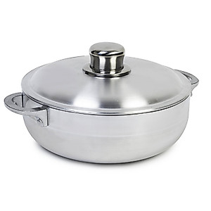 IMUSA USA, Silver Traditional Caldero with Lid 7.5-Quart, 6.9