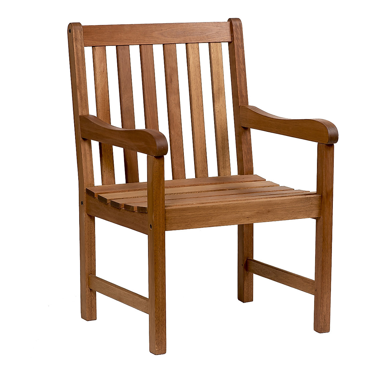 Amazonia Milano 1-Piece Patio Armchair | Eucalyptus Wood | Ideal for Outdoors and Indoors, 23Lx20Wx35H, brown