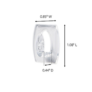 Command 3M 17006CLR18ES Clear Hooks & Strips, Plastic, Mini, 18 Hooks & 24 Strips/Pack