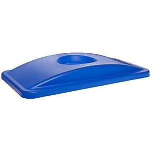 Thin Bin Round Cut Out Blue Lid - Rectangular1 Each Blue