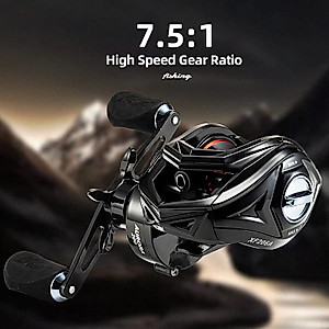 Mifine Aurora Baitcasting Reel 210g High Speed 7.5:1 15lbs max Drag 7+1BB Low Profile Long Casting Ultralight Baitcaster Reel