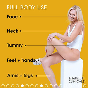 Advanced Clinicals Retinol Body Cream + Retinol Serum 2PC Bundle | Crepey Skin Care Treatment | Face Serum & Body Cream Firming Skincare Set & Kits For Wrinkles, Fine Lines, & Sagging Skin, 2pc Set