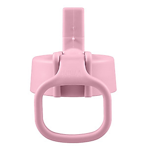 Vmini Water Bottle with New Wide Handle Straw Lid, Wide Mouth Vacuum Insulated 18/8 Stainless Steel, 4 Straws and 2 Brushes, 32 oz, Gradient Pink + Blue