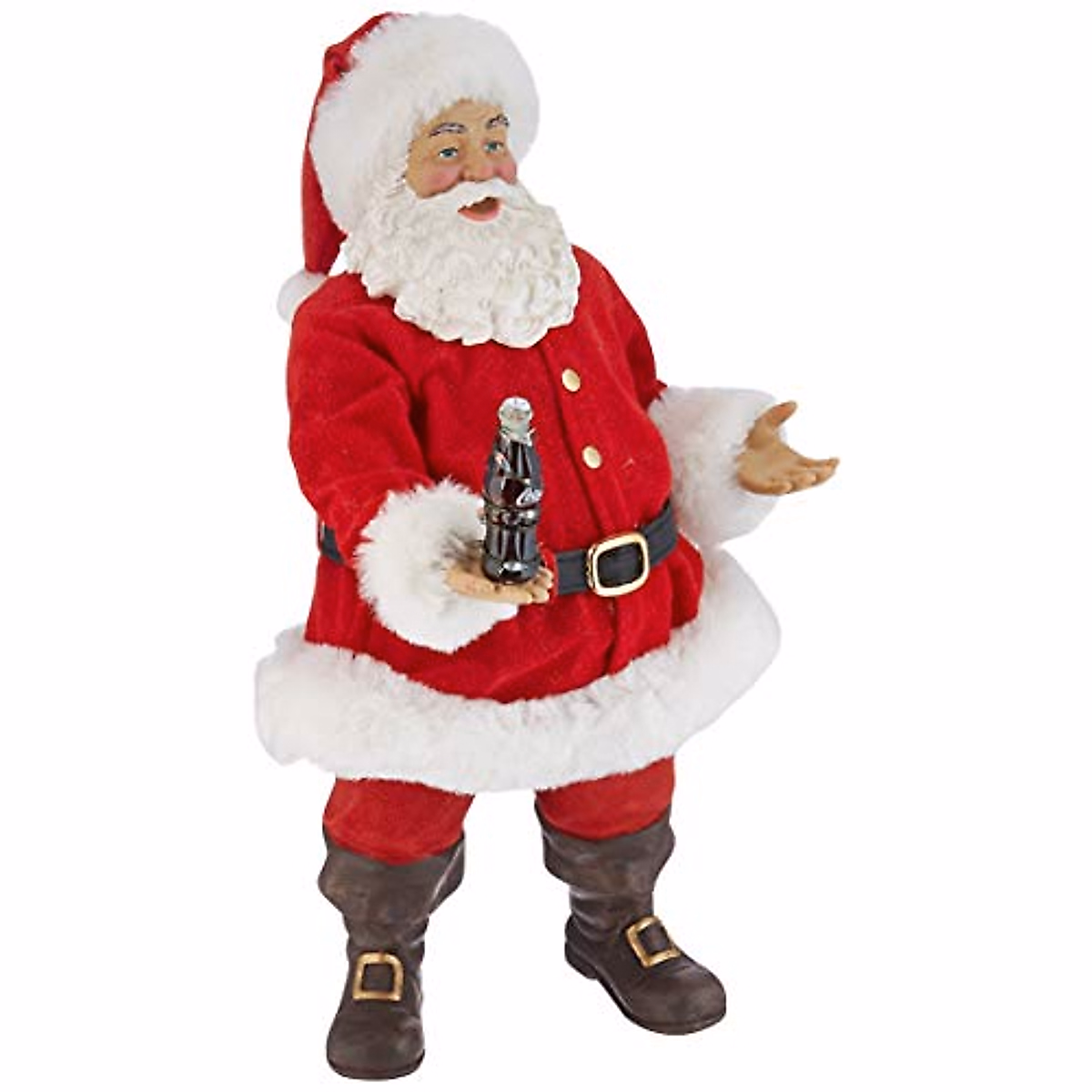 Kurt Adler 10.5-Inch Coca-Cola® Santa with LED Bottle Table Piece