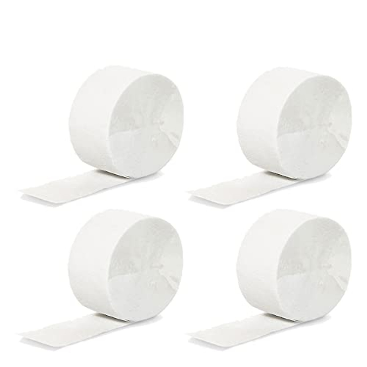 81 Feet White Crepe Paper Streamers, 6 Rolls White Party Streamers Decorations for Birthday Party, Family Gathering, Wedding Decoration
