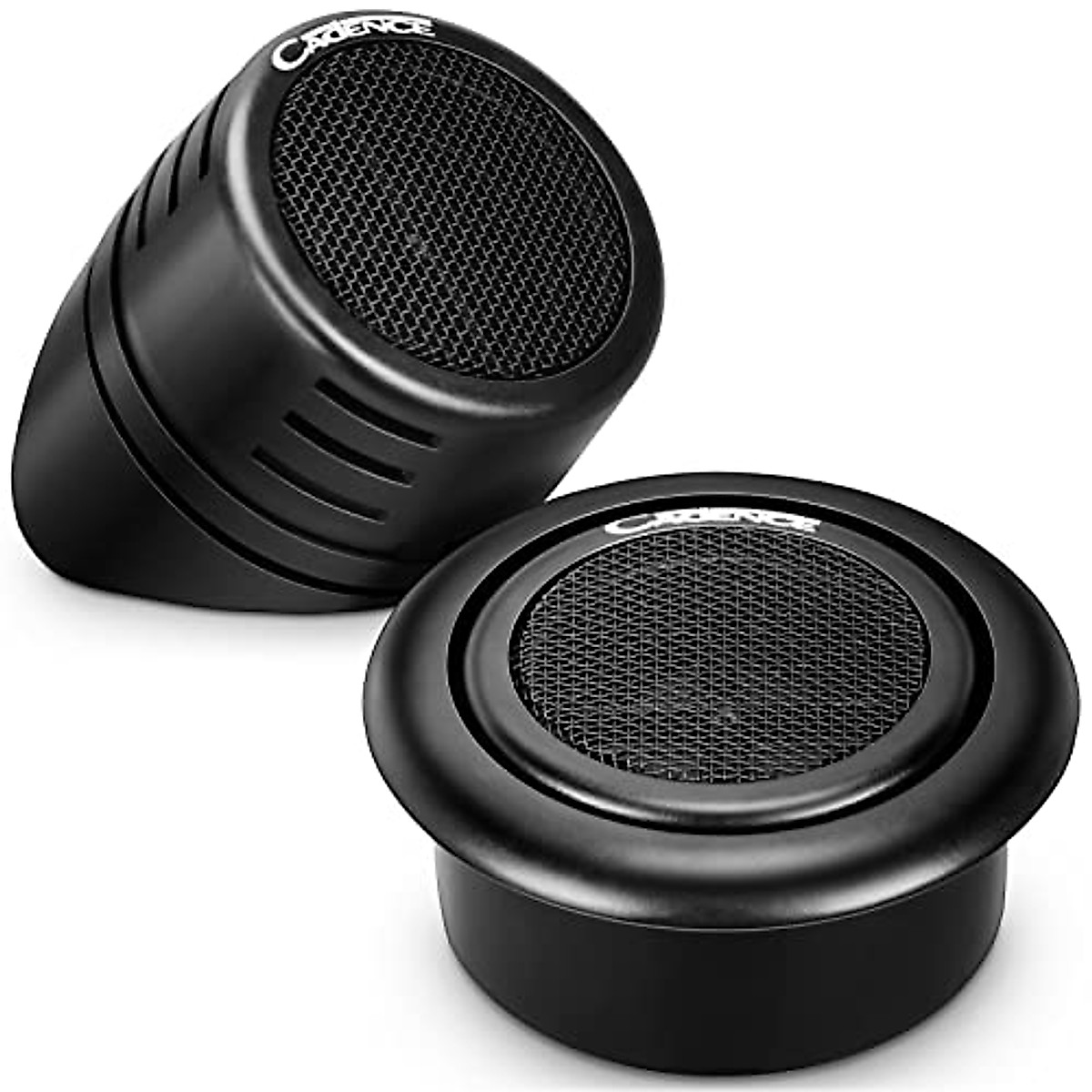 Cadence 1" Car Tweeters Pair Piezo Hybrid Q75T Replacement Speakers 400W, Modified Car High Fidelity Stereo Speaker Silk Dome Tweeter Car Audio