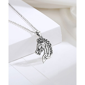 CELESTIA Horse Gifts for Women Sterling Silver Horse Pendant Necklace Horse Jewelry Gifts for Horse Lovers