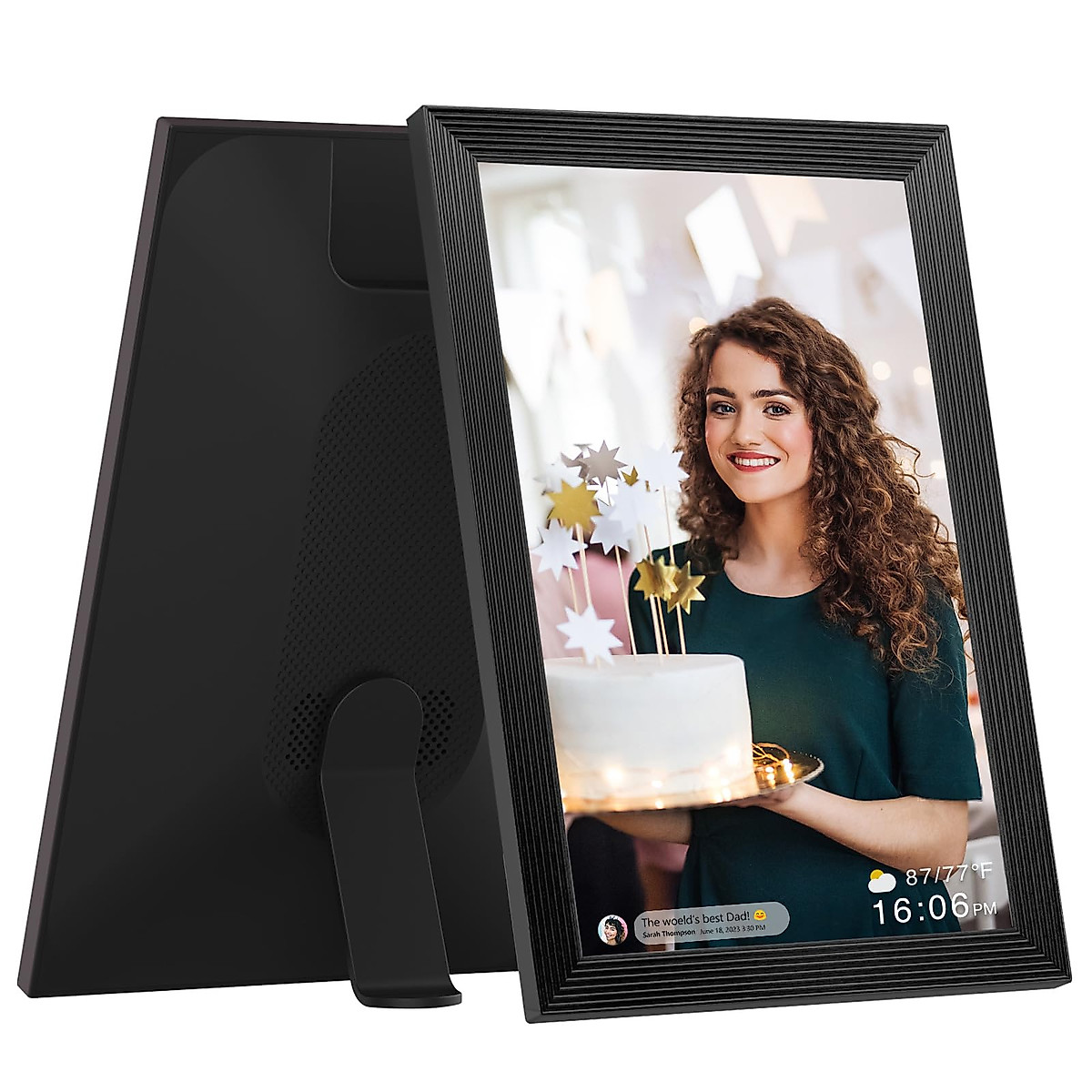 32GB 10.1 inch WiFi Digital Photo Frame 1280 * 800 IPS Touch Screen Share Moments via App from Anywhere, Support Mirco SD Card Extend Storage, Auto-Rotate