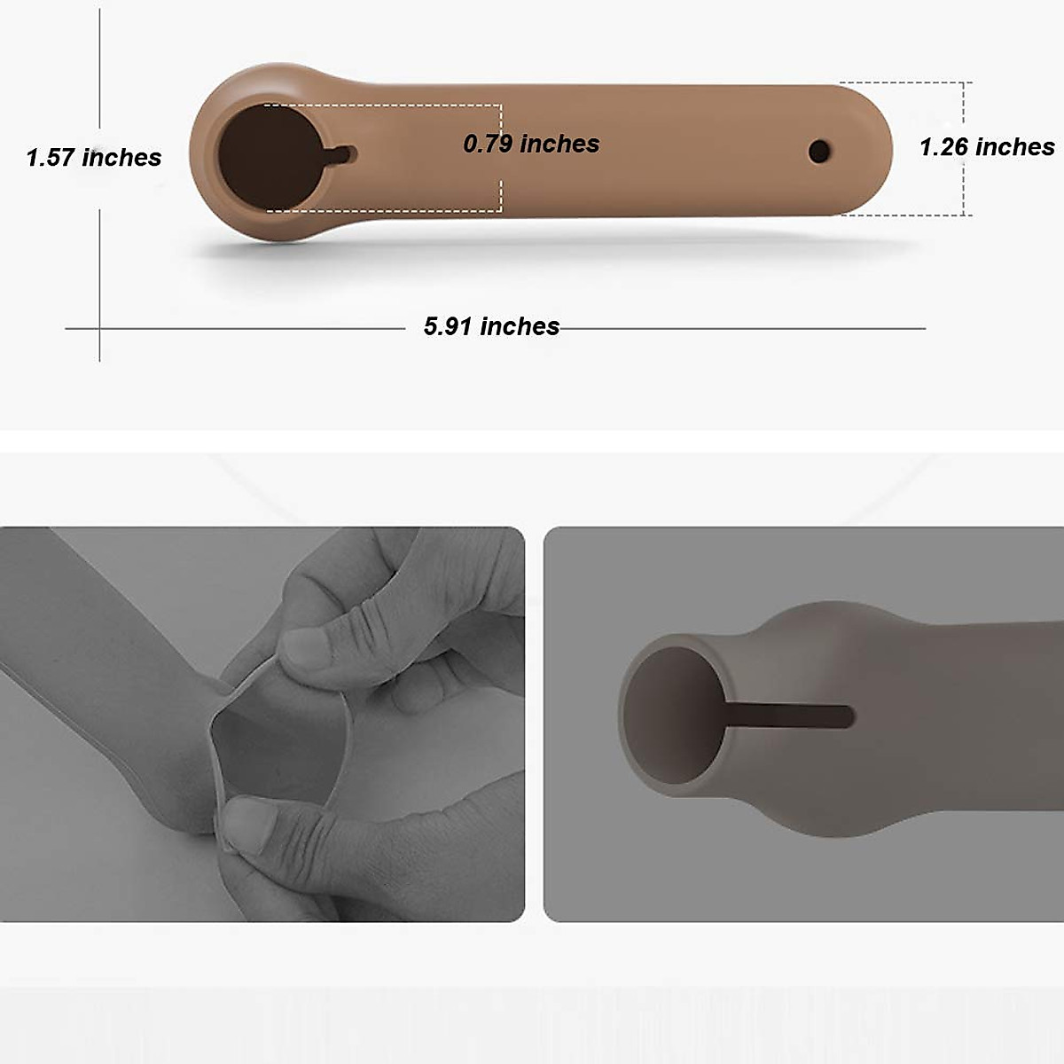 Serlife 2Pcs Silicone Door Handle Cover Glossy Safety Door Handle Protector Anti-collision Covers (Pink)